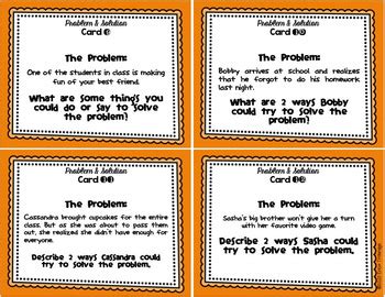 Problem And Solution Writing Task Cards By Erica Trobridge Tpt
