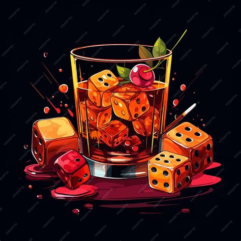 Premium Ai Image Illustrationlogovectorrollingdicecocktail