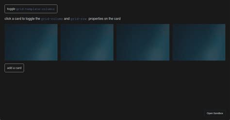 Animate CSS Grid Template Codesandbox