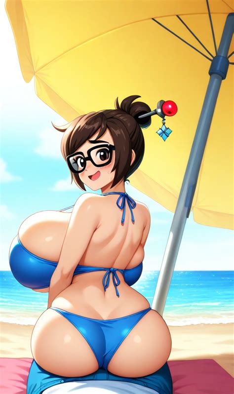 Rule 34 Ai Generated Beach Bikini Brown Eyes Brown Hair Fat Ass Hair