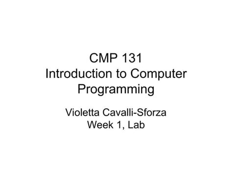 Introduction Computer Programming And Operating System Ppt