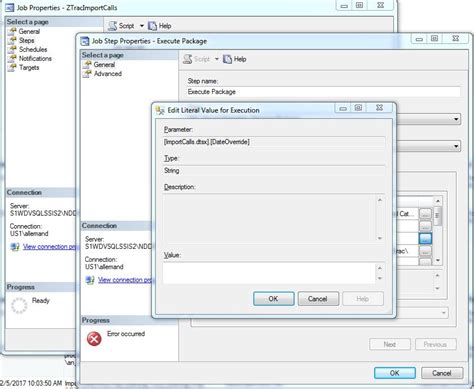 sql server empty string results in errors were detected in the