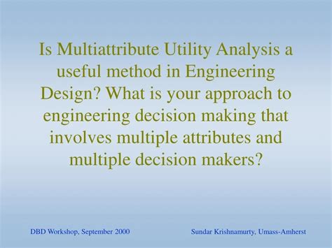 Ppt On The Role Of Decision Analysis In Engineering Design Powerpoint
