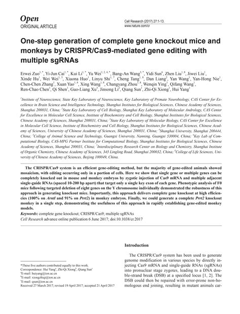 Solution One Step Generation Of Complete Gene Knockout Mice And