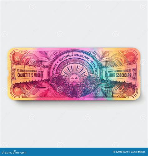 Beautiful Ticket Roll Watercolor Carnival Clipart Illustration