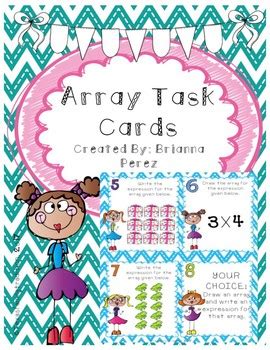 Array Task Cards By Texas Family Tradition Teachers Pay Teachers
