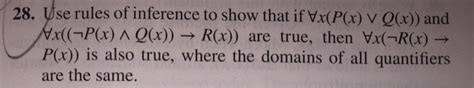 solved 28 use rules of inference to show that if vx p x v