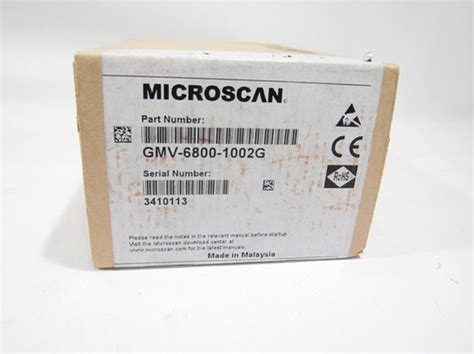 microscan gmv 6800 1002g vision hawk fixed barcode scanner gmv68001002g