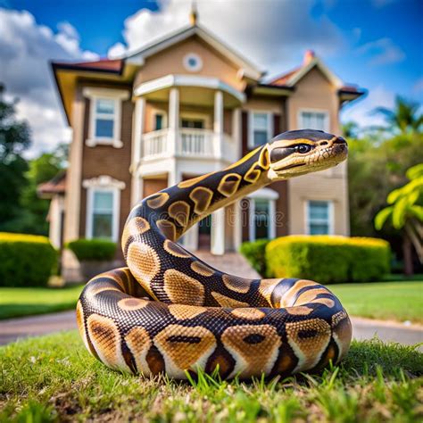 Banana Ball Python Stands House Stock Illustration Illustration Of Travel Snake