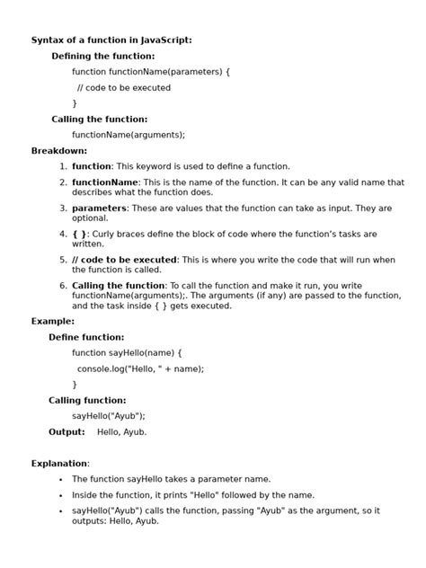 Lecture 5 Function In Javascript Pdf Parameter Computer