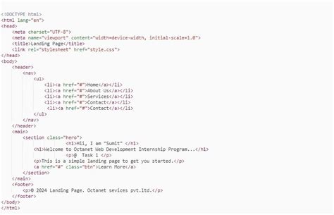 Sumit Mandlik On Linkedin Octanetinternship Webdevelopmentintern