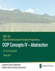 Understanding Abstraction in Object-Oriented Programming | Course Hero