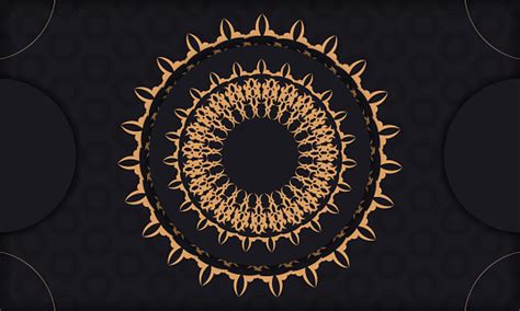 빈티지 패턴으로 인쇄 가능한 초대 장을 디자인하기 위한 템플릿 고급 모노그램 장식과 텍스트에 대한 장소와 검은 벡터 배너 검은