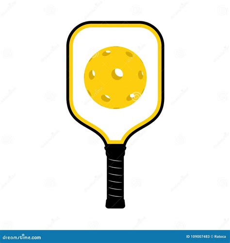 Pickleball Racket Illustration Stock Vector Illustration Of Sports