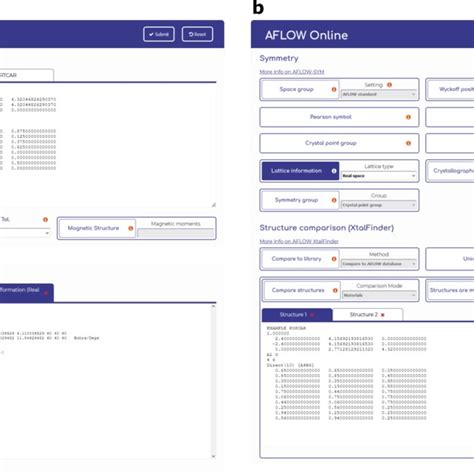 Aflow Ml A The Aflow Ml Online Web Interface With Three Different