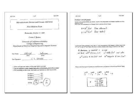 Electrons Microelectronic Devices And Circuits Solved Exam Docsity