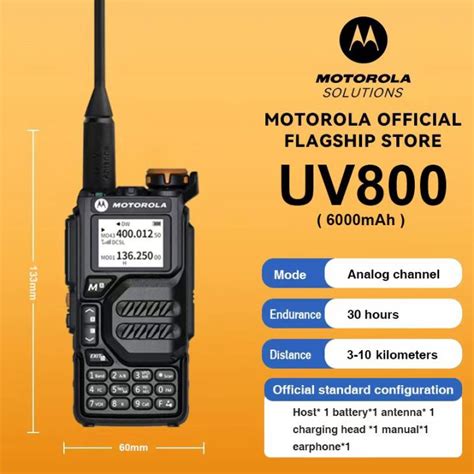MOTOROLA UV Walkie Talkie Two Way Radio UHF VHF Transceiver Set NTC Type Approved Long