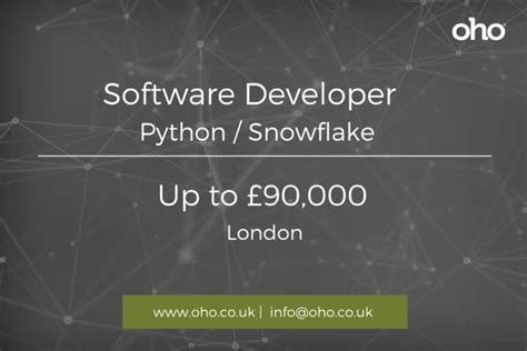 Oho Group Ltd On Linkedin Python Snowflake Fintech