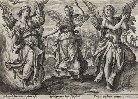 Gerard De Jode 1509 1591 Gabriel Jophiel Raziel Grabado Download Scientific Diagram