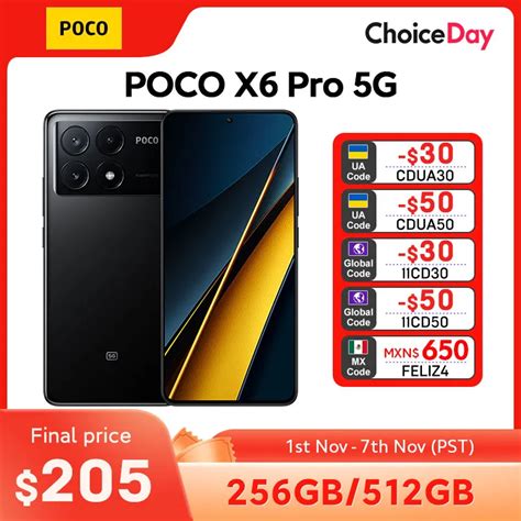 Global Version Poco X Pro G Smartphone Dimensity Ultra Hz Amoled Mp Camera W
