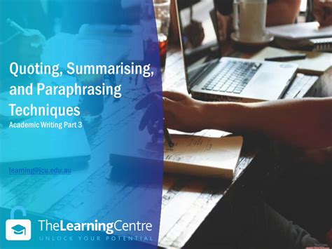 PDF Quoting Summarising And Paraphrasing Techniques DOKUMEN TIPS