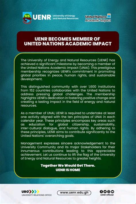 We Are Proud To Announce That The University Of Energy And Natural Resources Has Become A Member