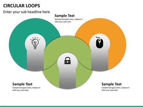 circular loops powerpoint template sketchbubble