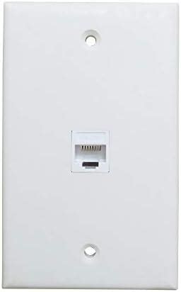 Amazon Com BUPLDET 1 Port CAT6 Ethernet Wall Plate Female To Female 1 Gang Network Cat 6 RJ45