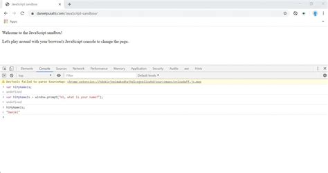 Writing Javascript Code In Your Web Browsers Developer Console