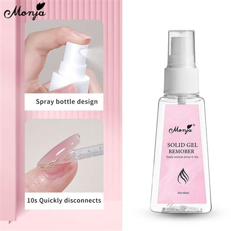 Monja 60ml Nail Glue Remover For Press On Nails Clear Solid Adhesive