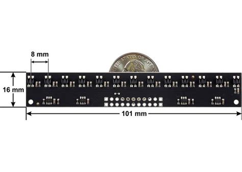 QTR MD RC Reflectance Sensor Array Channel Mm Pitch RC Output
