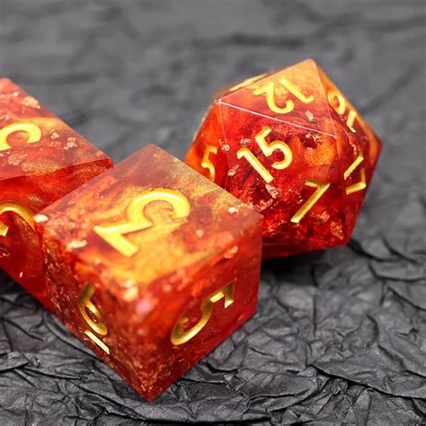 Dragon Heart Dnd Dice Set 7 Pieces Dice Of Dragons