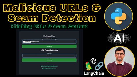 Malicious URLs Detection using Python | Scam & Phishing Detection Using Machine Learning | Genai ...