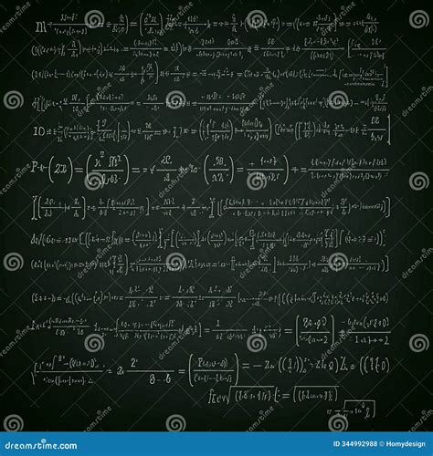 Chalkboard With Complex Equations And Diagrams Showcasing Mathematical