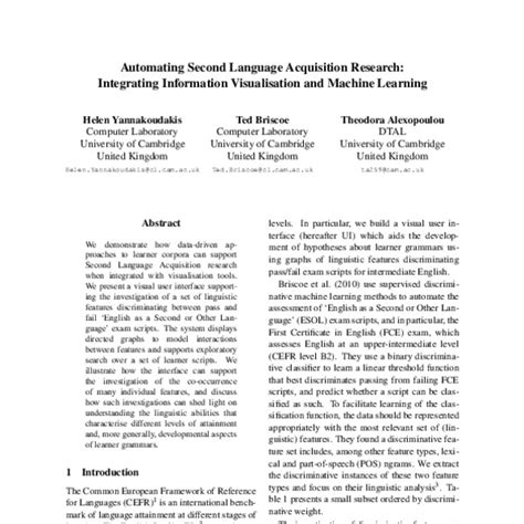 Automating Second Language Acquisition Research Integrating