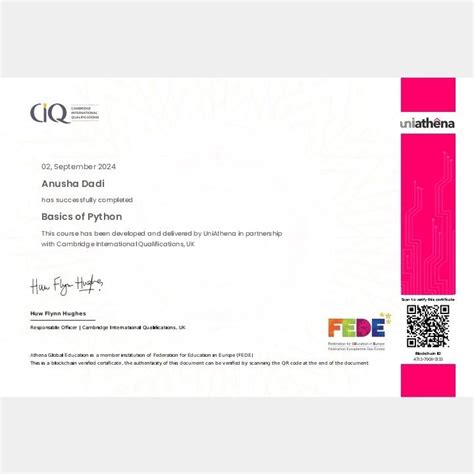 Certification Python Course Dadi Anusha