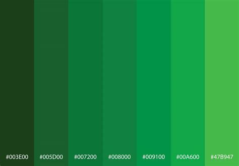 Green Gradient Color Palette 34731950 Vector Art At Vecteezy