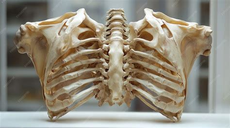 Detailed Anatomical View Of The Human Rib Cage Structure Bones And Ribs
