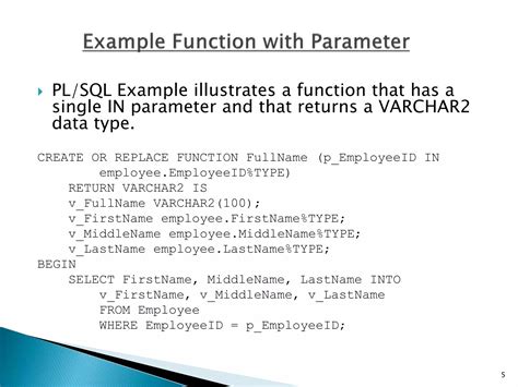 Function In PL SQL PPTX Databases Computer Software And Applications