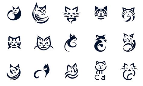 Premium Vector Cat Logo Design Vector Set