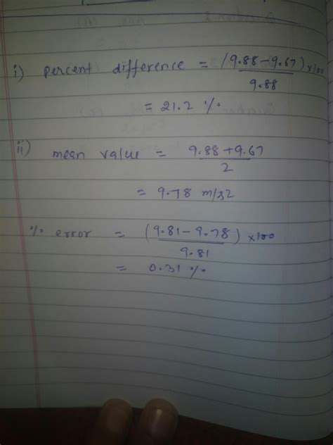 In An Experiment To Measure The Acceleration Due To Gravity G Two