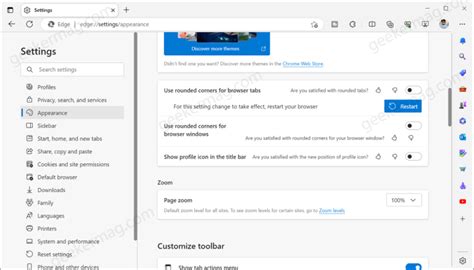 Enable Disable Rounded Corners UI for Tabs in Microsoft Edge