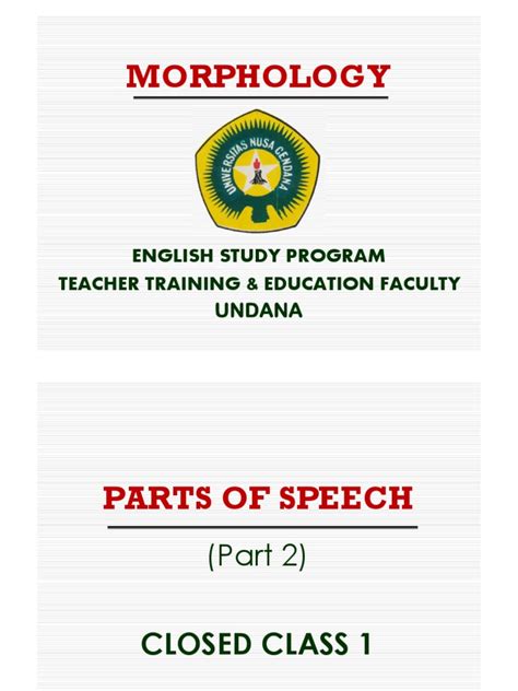 parts of speech part 2 pdf part of speech pronoun
