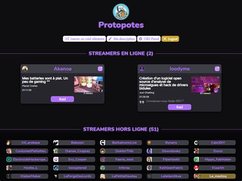 github durss streamerraider tool to list twitch buddies and allow to
