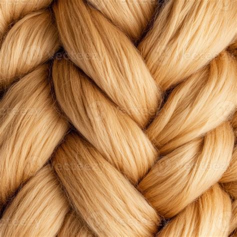 Close Up Of A Beautiful Braided Blonde Hair Texture White Isolated