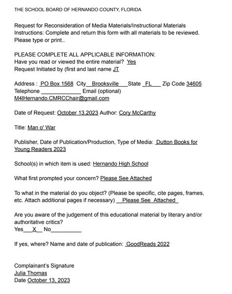 What Do Book Challenge Forms Look Like Book Censorship News May 17 2024