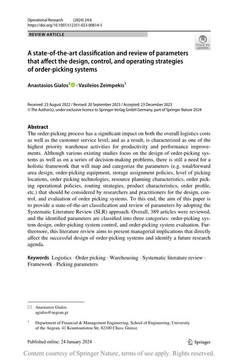 A State Of The Art Classification And Review Of Parameters That Affect