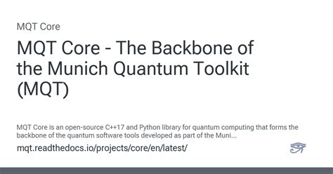 MQT Core 3 1 1 Dev7 Documentation