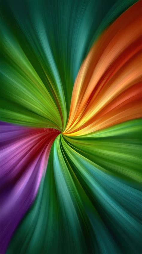 Abstract Background With Multicolored Beams Emanating From A Central Point Creating A Dynamic