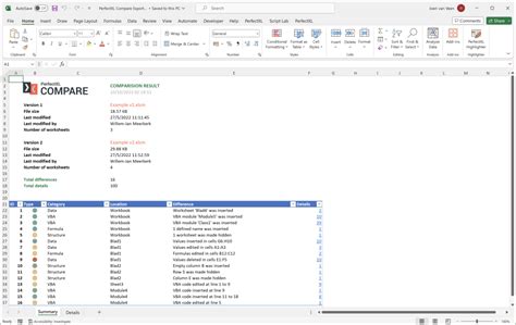 Perfectxl Compare Walkthrough Perfectxl